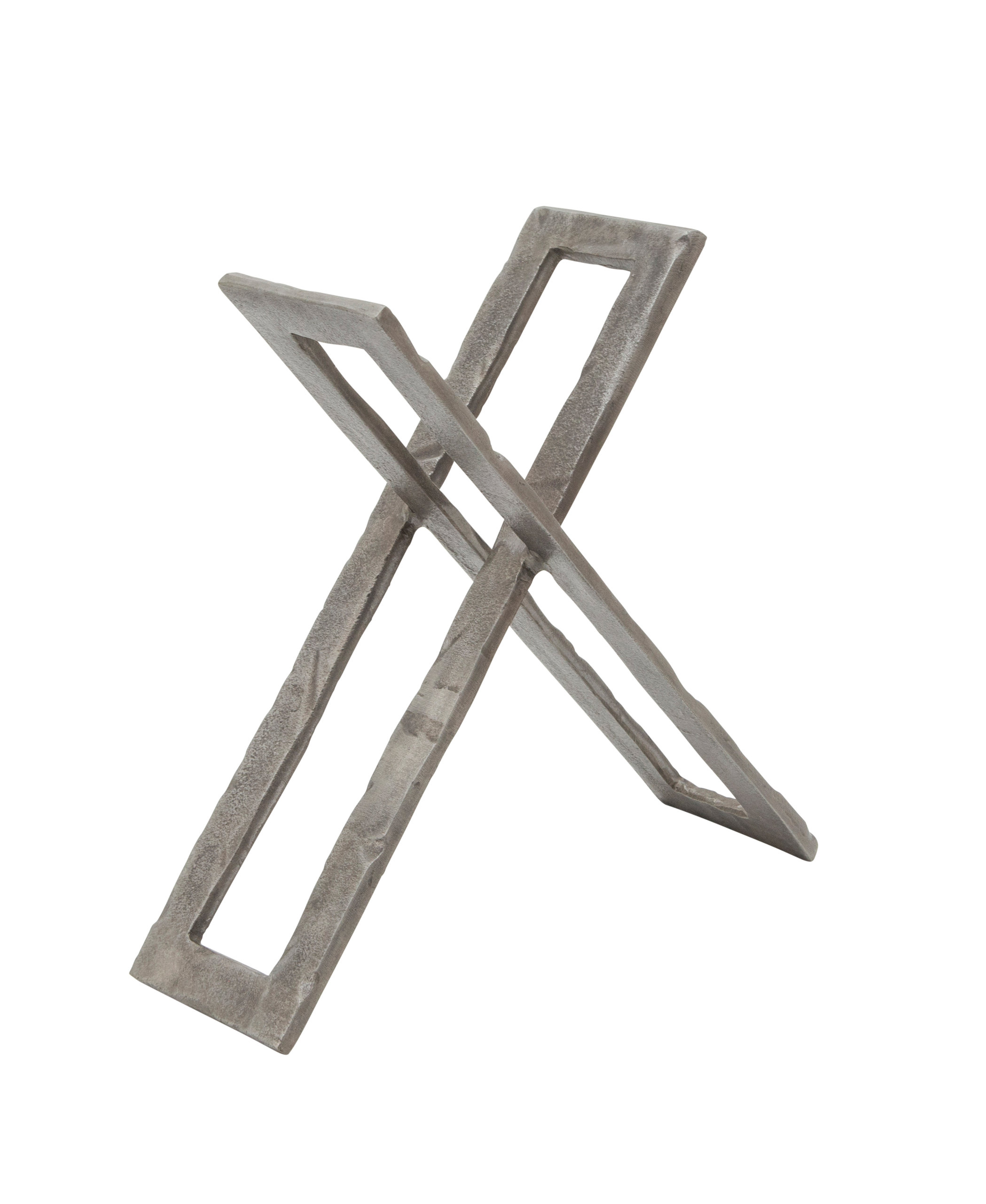 12" Metal Abstract Sculpture, Gunmetal - Contemporary - Decorative ...