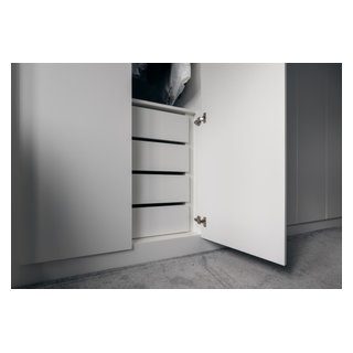Minimalist White - Door Push to Open - Modern - Wardrobe ...