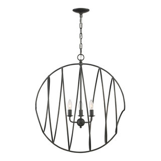 Conduit Large 3-Light Industrial Orb Chandelier - Transitional ...