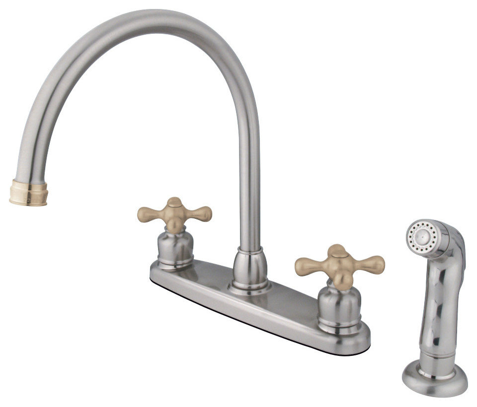 Kingston Brass Vintage 8-Inch Centerset Kitchen Faucet - Kitchen ...