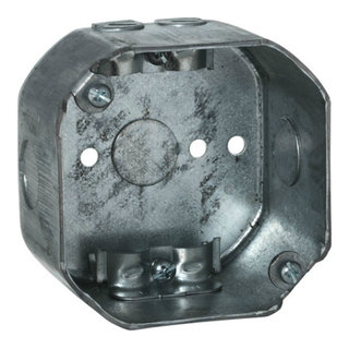 RACO® 175 Octagon Box with with Nonmetallic Sheathed Clamp, 4" x 2-1/8 ...