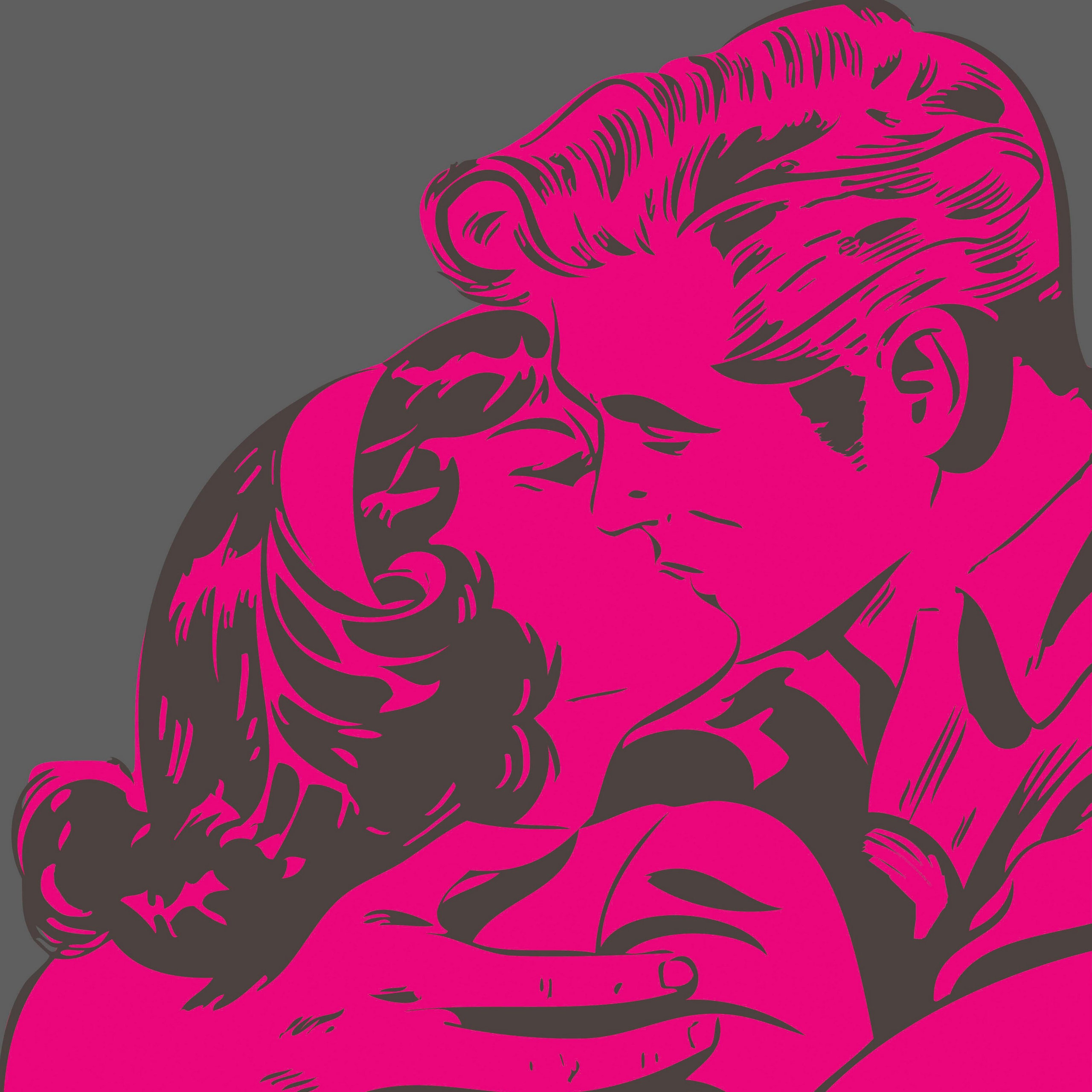 "Kiss" Print on Canvas, 24"x 24" - Contemporary - Prints And Posters ...