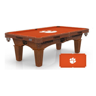 Holland Clemson University Pool Table - Tapered/Chardonnay ...
