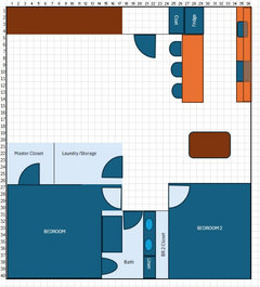 Designing layout for 16x16 kitchen living room