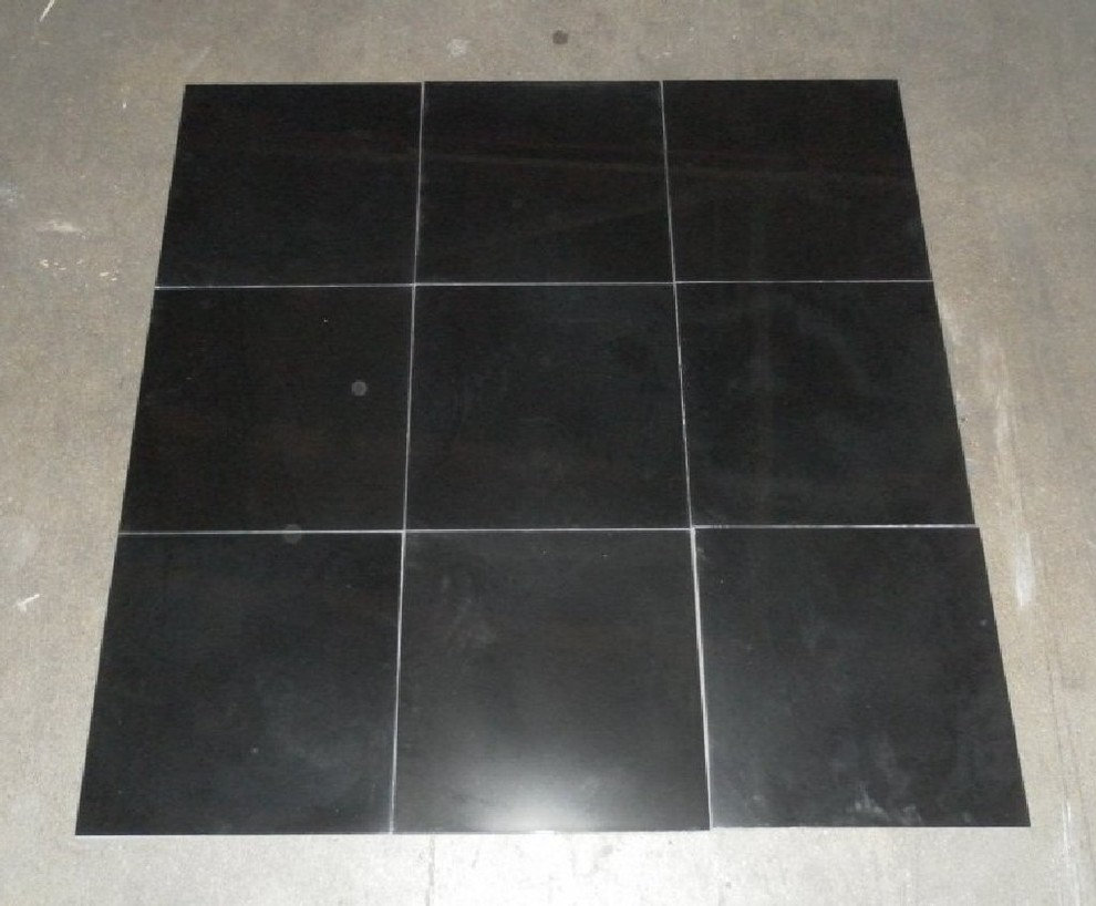 Negro Oriental Absolute Marble Tiles, Polished Finish, 12"x12", Set of ...