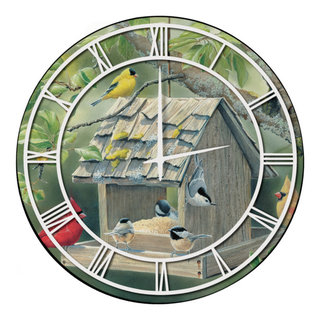 Wall Clock, Summer Feast, 24"x24" - Contemporary - Wall Clocks - by ...