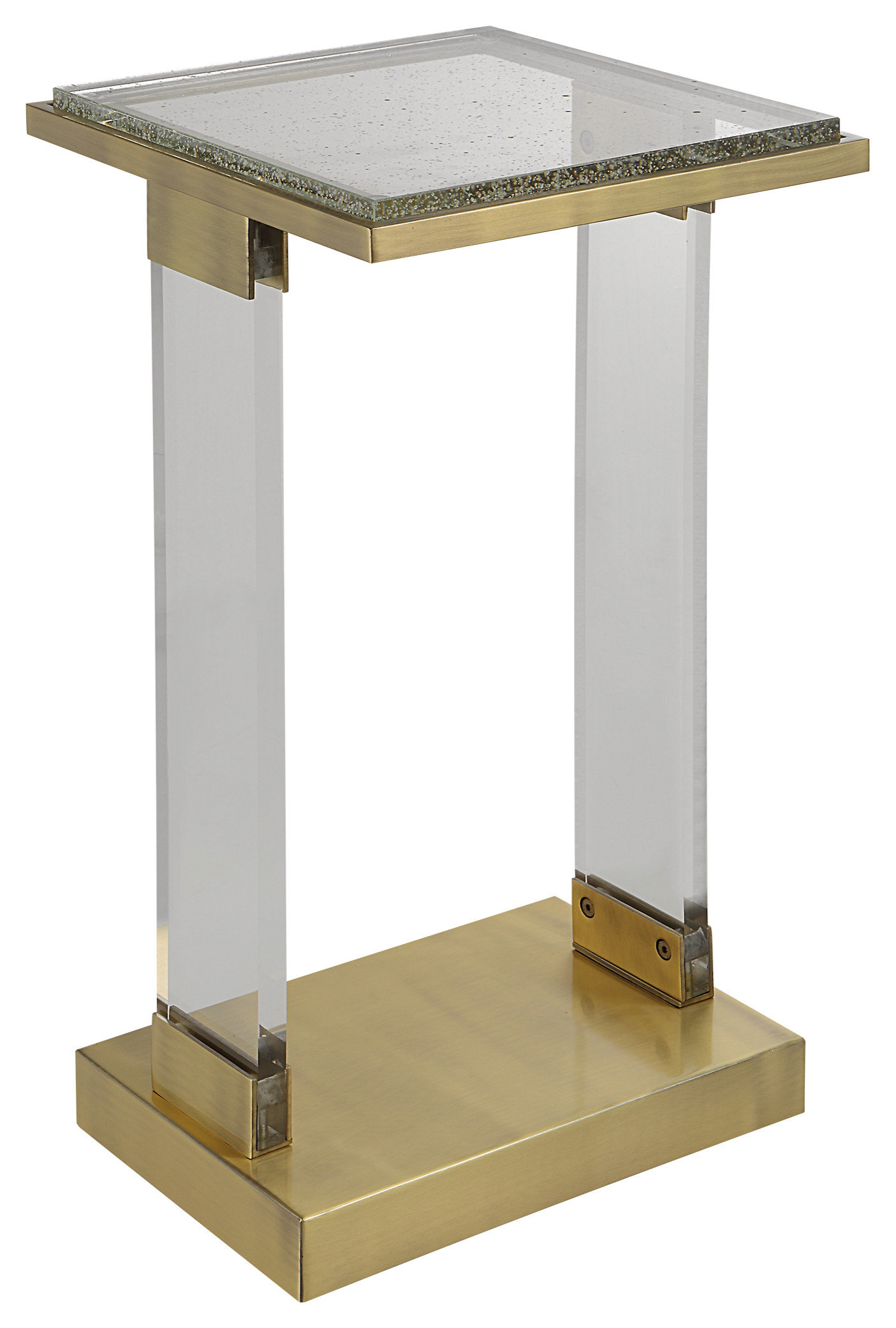 Muse Seeded Glass Accent Table - Contemporary - Side Tables And End ...