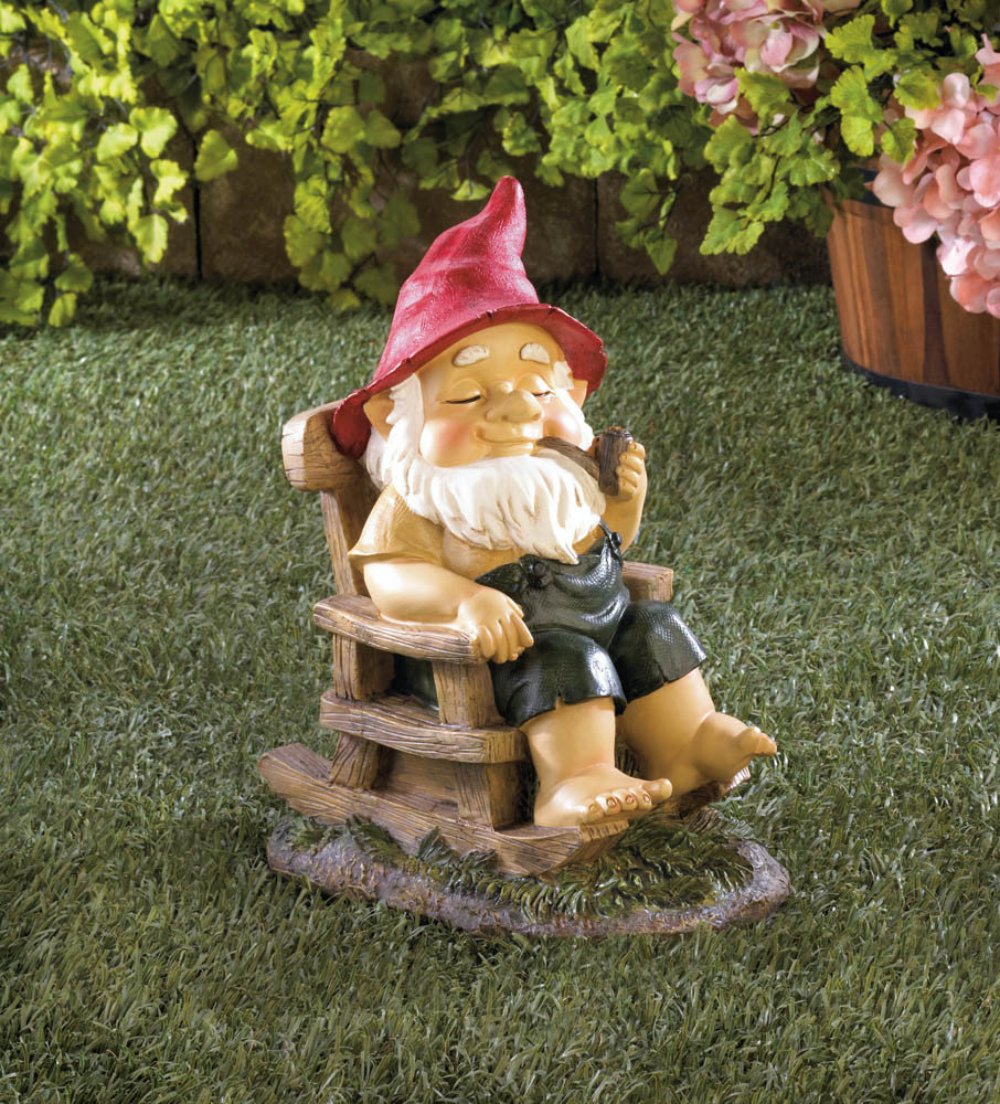 Rocking Chair Gnome - Contemporary - Garden Statues And Yard Art - by ...