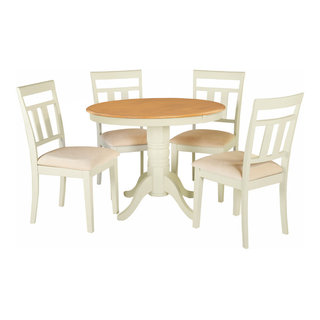 Brookline 36" Round Dining Table and Chair Set, 5 Piece - Transitional ...