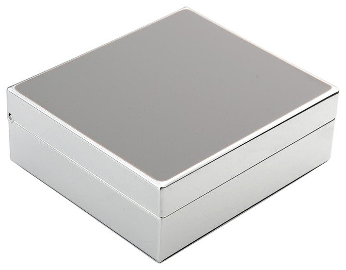 Addison Ross Chiffon & Silver Box 4" - Contemporary - Decorative Boxes ...