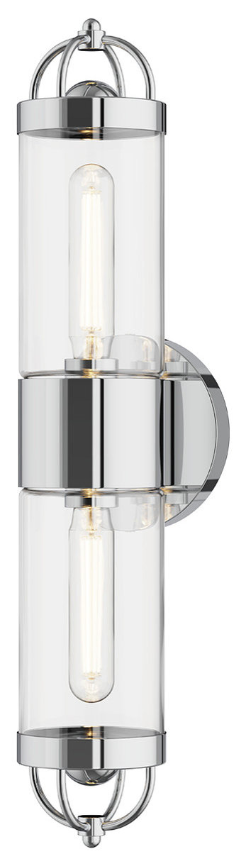 Lancaster Wall/Vanity Chrome W4-7/8" X H21" X E4-7/8", W4-7/8" x H21" x ...