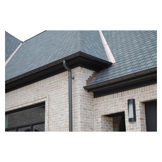 Seamless Aluminum Half Round Gutters in Dark Bronze - Traditional ...