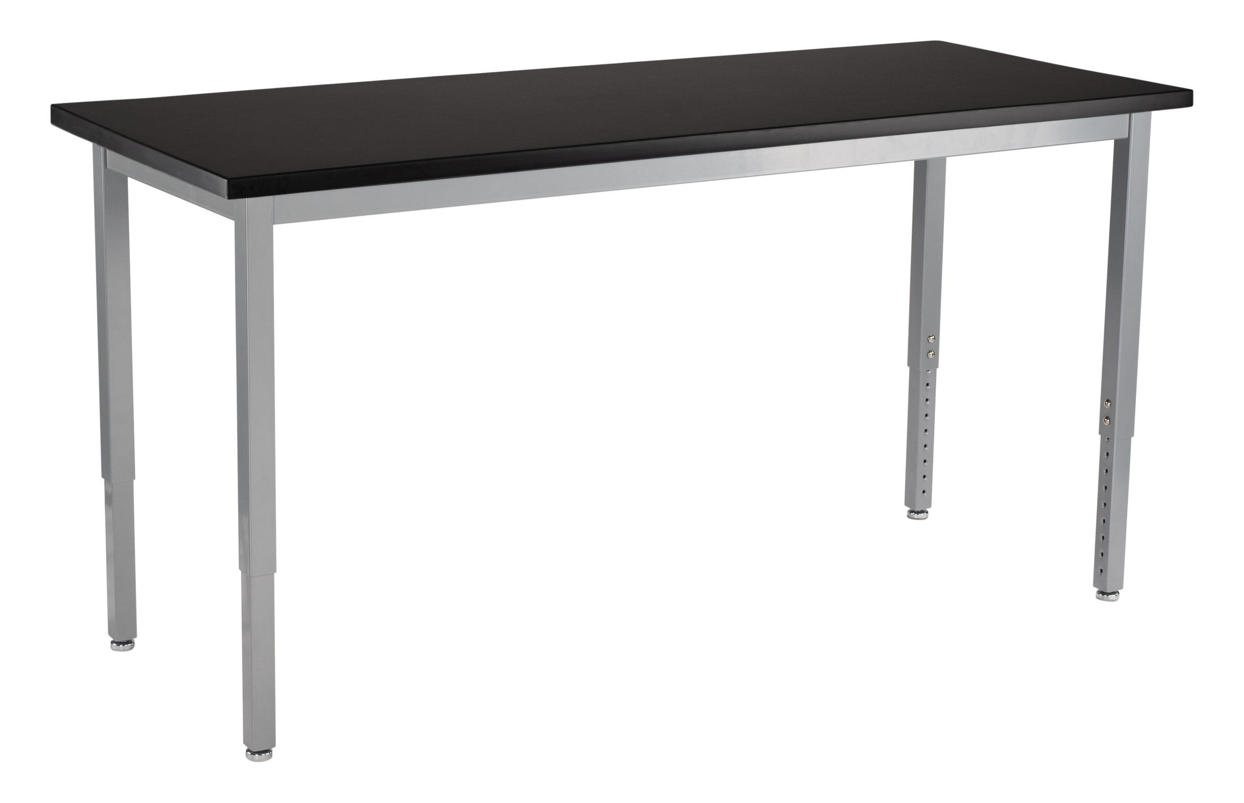 NPS Steel Height Adjustable Science Lab Table, Phenolic Top, Grey Frame ...