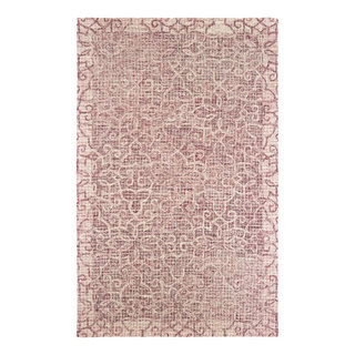 Tallavera 55601 Pink/Ivory Rug, Rectangle 5'x8' - Contemporary - Area ...