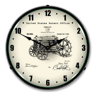 21031203 Ford Tractor 1919 Patent Clock - Contemporary - Wall Clocks ...