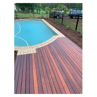 Timber Pool Deck - Tropical - Pool - Brisbane - by Ezcapes Landscaping ...