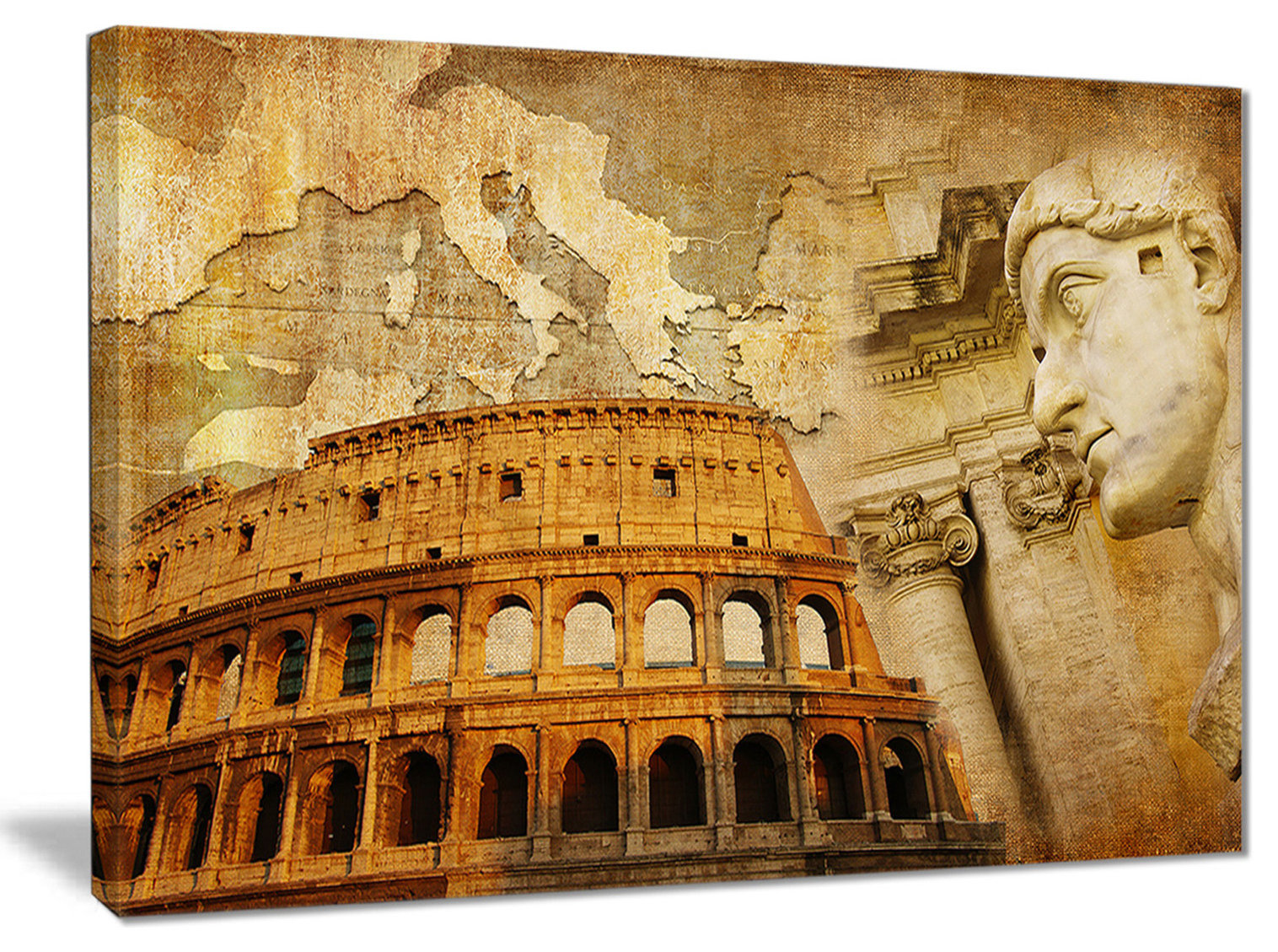 "Great Roman Empire" Digital Collage Canvas Art, 40"x30" - Traditional ...