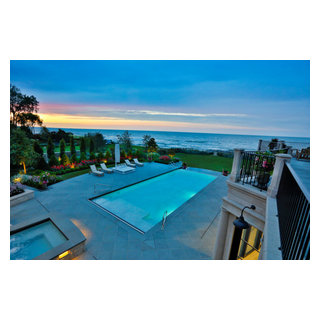 Wilmette, IL Rectilinear Swimming Pool with Separate Hot Tub ...
