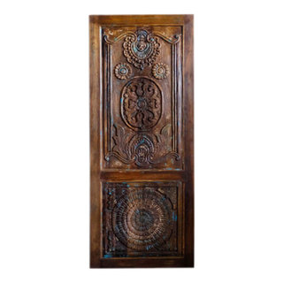 Consigned Indo French Carved Barndoor, Barn Door, Carved Sliding Doors ...