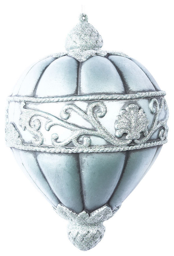 Vickerman Mc193225 11" Limestone Antique Scroll Drop Christmas Ornament ...