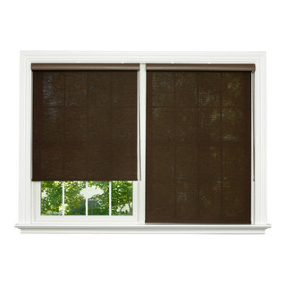 Premium Wood Look Roller Window Shade, 25" - Contemporary - Roller ...