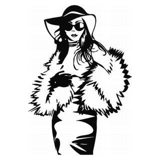 Wall Vinyl Sticker Decals Mural Lady Girl, 46"x75" - Contemporary ...