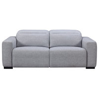 Divani Casa Bode Modern Grey Fabric Sofa With 2 Recliners ...