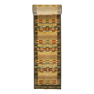 2'8x20'5, Handmade Luxury Modern Geometric Rug, 2'8"x20'5 ...