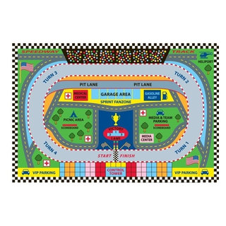 Fun Rugs Fun Time Collection Speedway Area Rug, 51"x78" - Contemporary ...