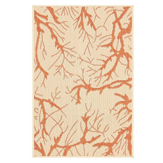 Contemporary Veranda Branched Sienna Area Rug, 2'x3' - Contemporary ...