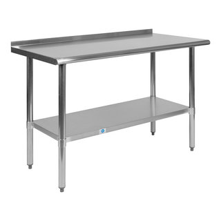48" Stainless Steel Work Table, 48"W x 24"D x 36"H - Contemporary ...