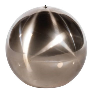6" Tall Candle, Ball Shaped, Titanium Gold - Contemporary - Candles ...