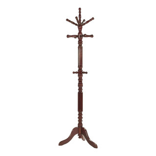 Traditional Walnut Finish Hardwood Coat Stand - Contemporary ...