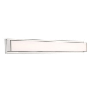 Citi II LED Vanity, Brushed Steel - Modern - Bathroom Vanity Lighting ...