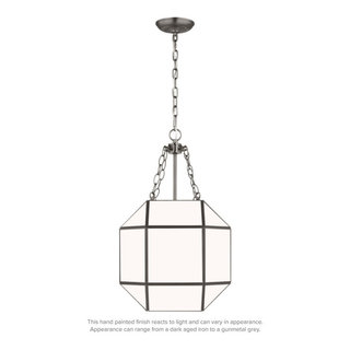 Morrison Small Three Light Lantern, Antique Brushed Nickel ...