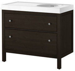 Off-center bathroom sink?