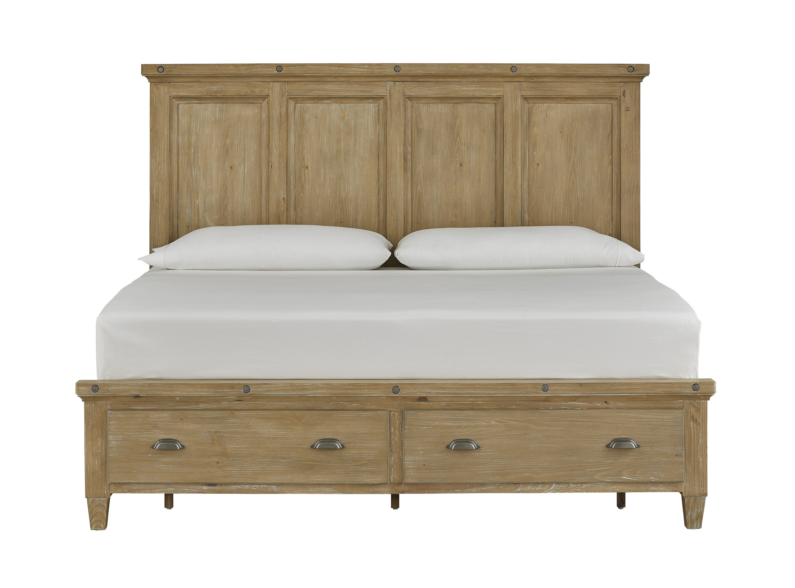 Complete Panel Storage Bed, King - Farmhouse - Platform Beds - by ...
