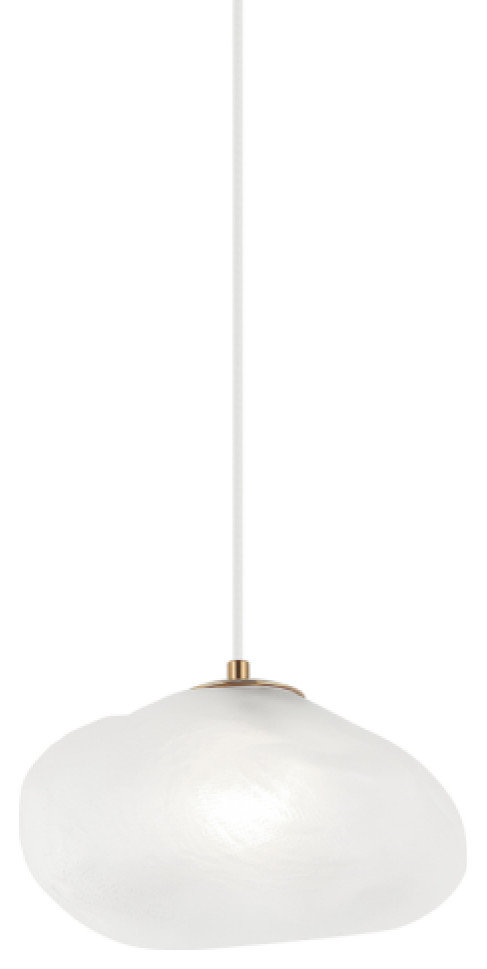 Melo Pendant, 1-Light, Brass, 11.9"W (C60211AG 305XP08) - Contemporary ...