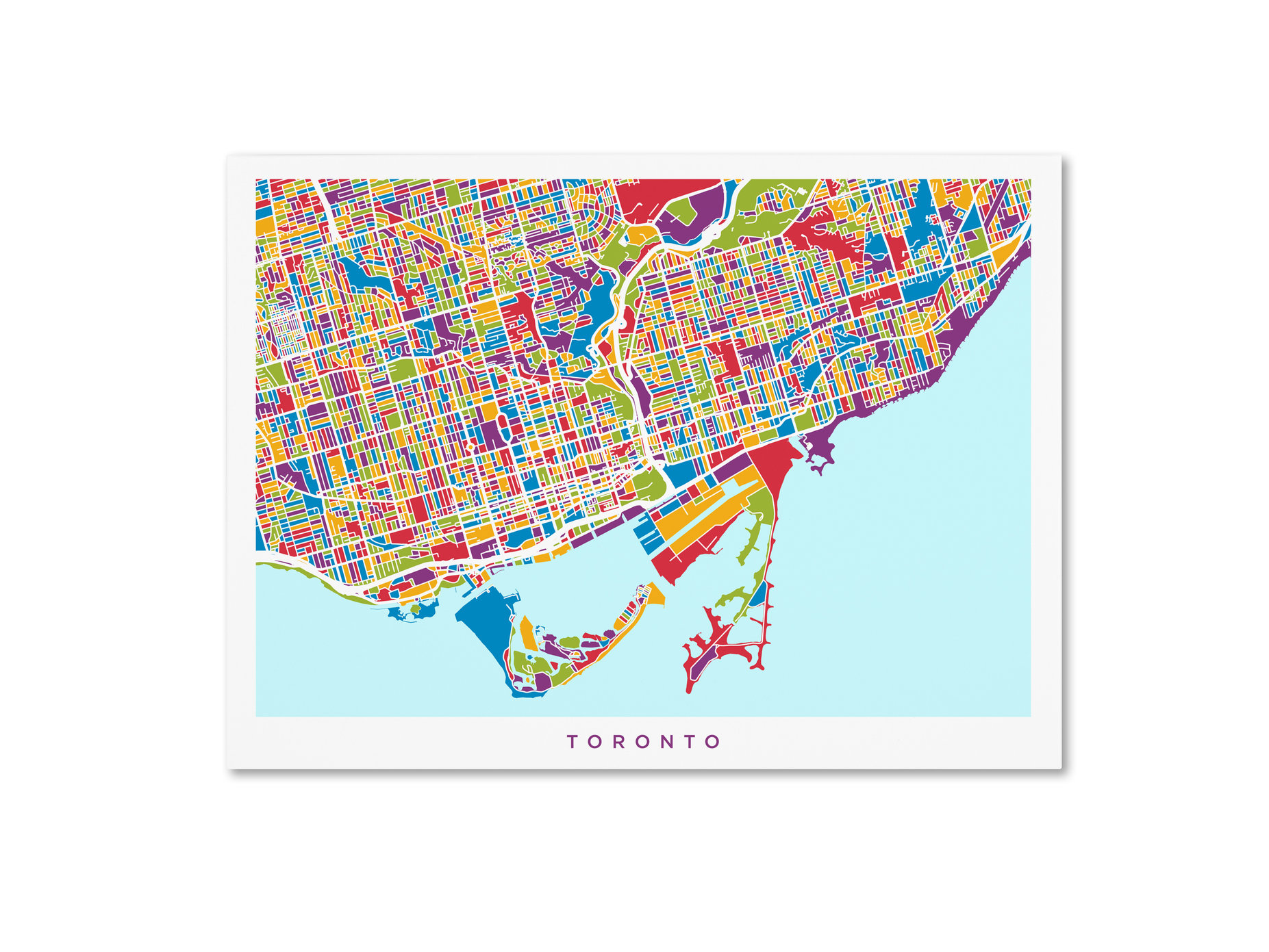 'Toronto Street Map' Canvas Art by Michael Tompsett, 18" x 24 ...