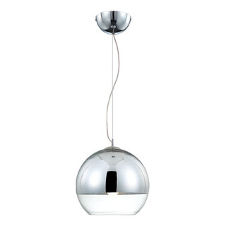 Chrome One Light Pendant from the Chromos Collection, 9.750 ...