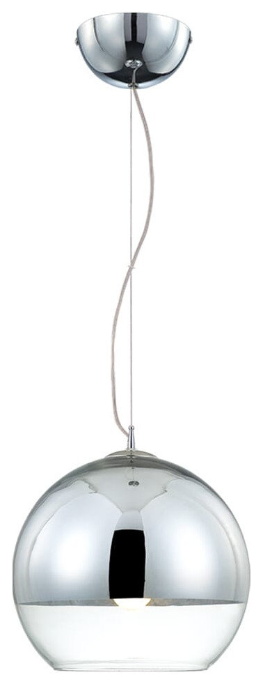 Chrome One Light Pendant from the Chromos Collection, 9.750 ...