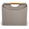 Modern and Sleek Two-Compartment Magazine Storage Bin with Bamboo ...