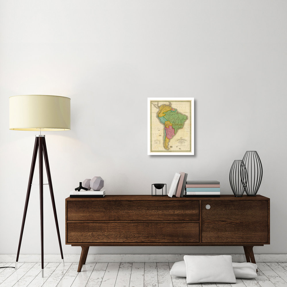 "Map of South America, 1826" Digital Paper Print by Anthony Finley, 15 ...