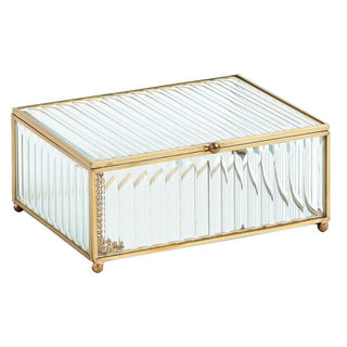 Reeded Glass Box, Small - Contemporary - Decorative Boxes - by ...