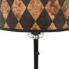 28" Crystal Buffet Lamp With Vertical Black Diamond on Papyrus Shade ...