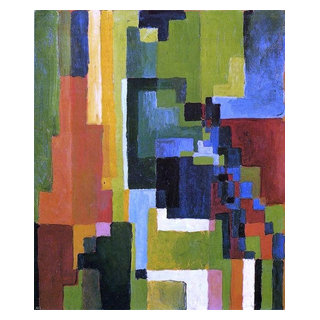 August Macke Colored Forms II - 20" x 25" Premium Canvas Print ...