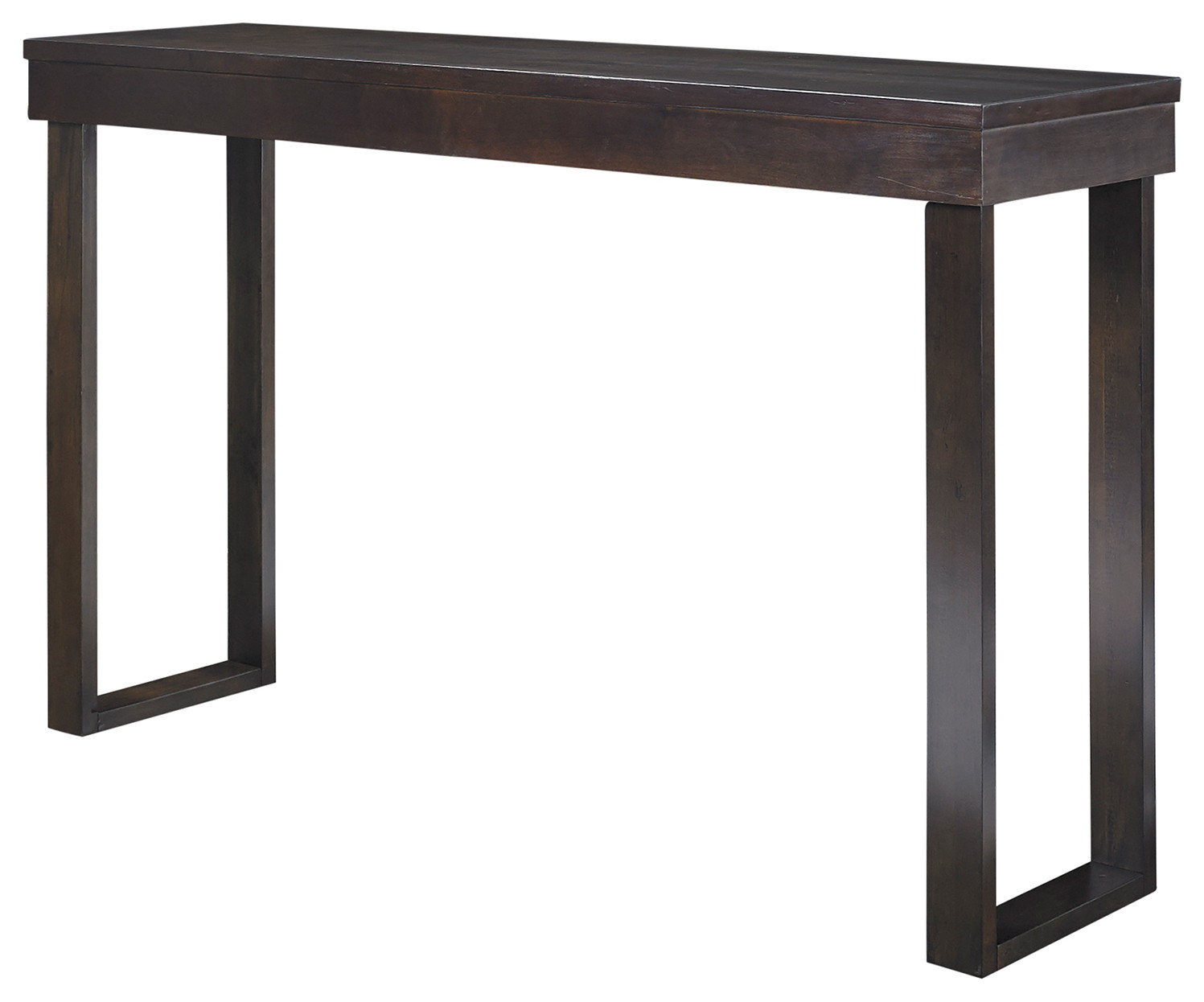 Wooden Dining Console Table with Power Sockets and USB Ports, Dark ...