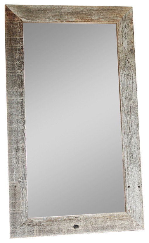 Rustic Barnwood Mirror, Flat Wood Homestead Style Reclaimed Wood, 30 ...