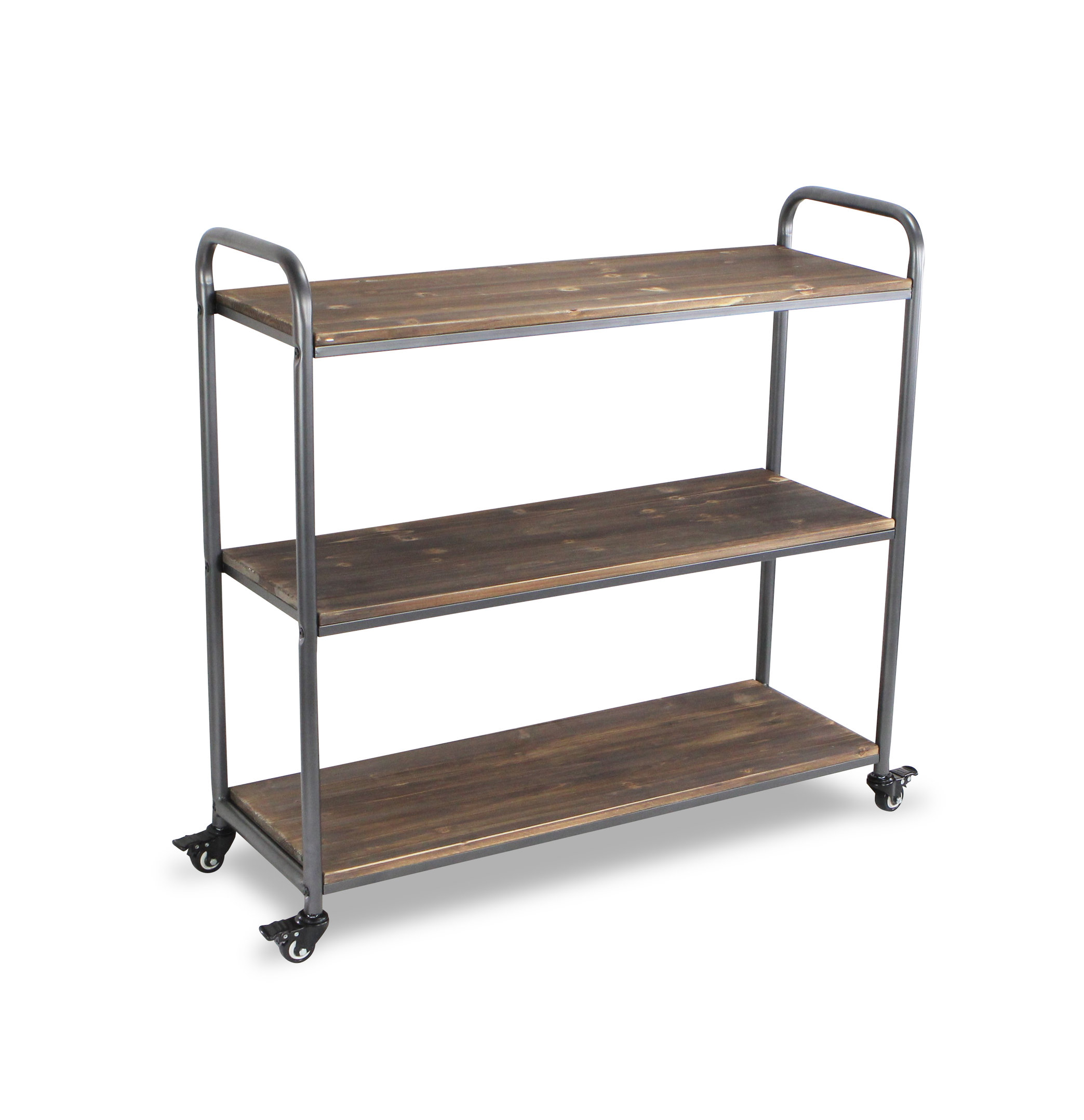 Wooden Tiered Cart with Metal Frame - Industrial - Utility Carts - by ...