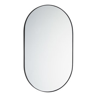Capsule Wall Mirror, Matte Black - Transitional - Wall Mirrors - by ...